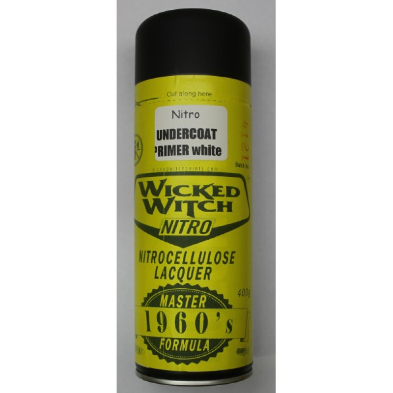 Nitrocellulose WHITE Undercoat Prime 400g aerosol spray can