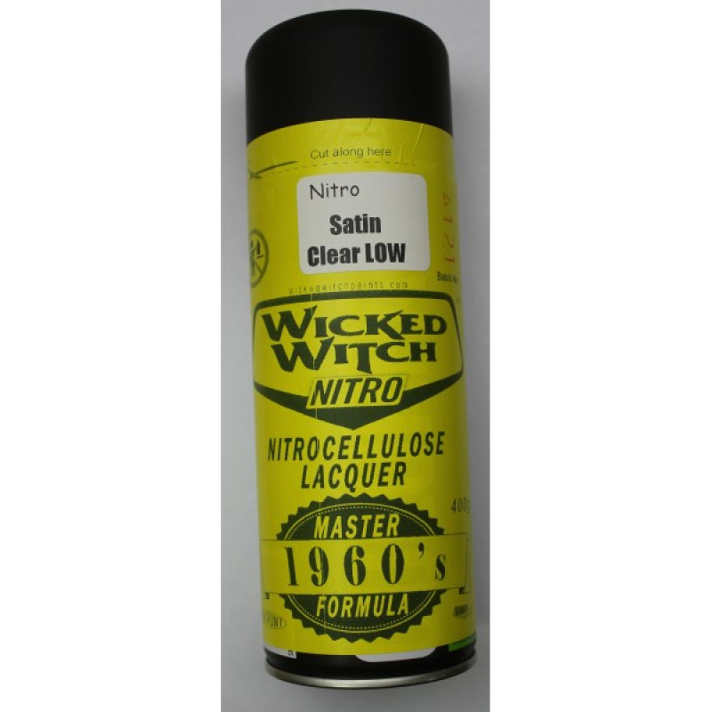 Low Satin Clear Nitrocellulose Lacquer 400g aerosol spray can